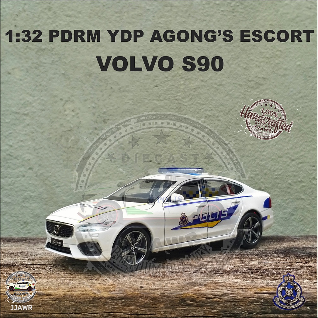 POLIS VOLVO: 1:32 Escort YDP Agong Volvo S90 Police Car Model Diecast ...