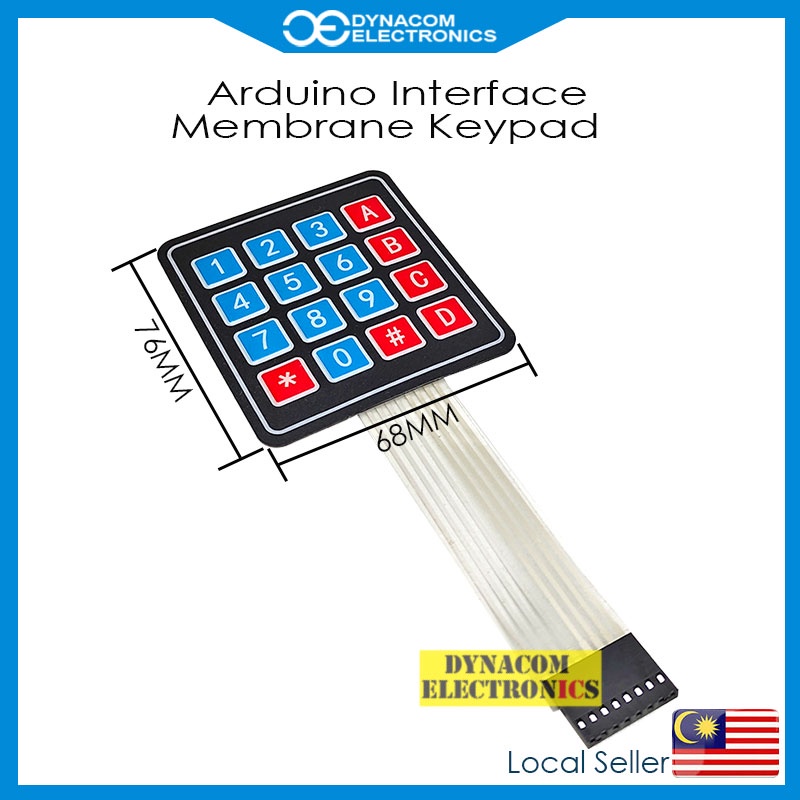 4x4 Matrix Interface Membrane Keypad for Arduino IoT Project | Shopee ...