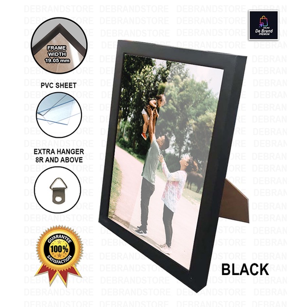 Black Wood Frame 4R 5R 6R 8R 8RW A4 A3 Photo PVC Sheet Frame ...