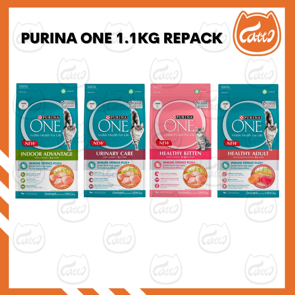 CATTO Purina One 1.1KG Repack Dry Cat Food Makanan Kucing Urinary Care ...