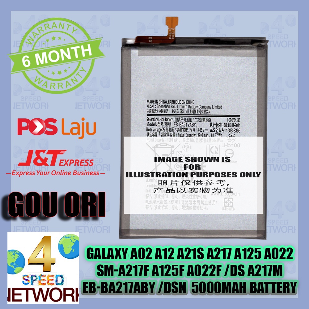 Samsung A02 A12 A21S A217 M02 A125F A022 F /DS EB-BA217ABY 5000mAh ...