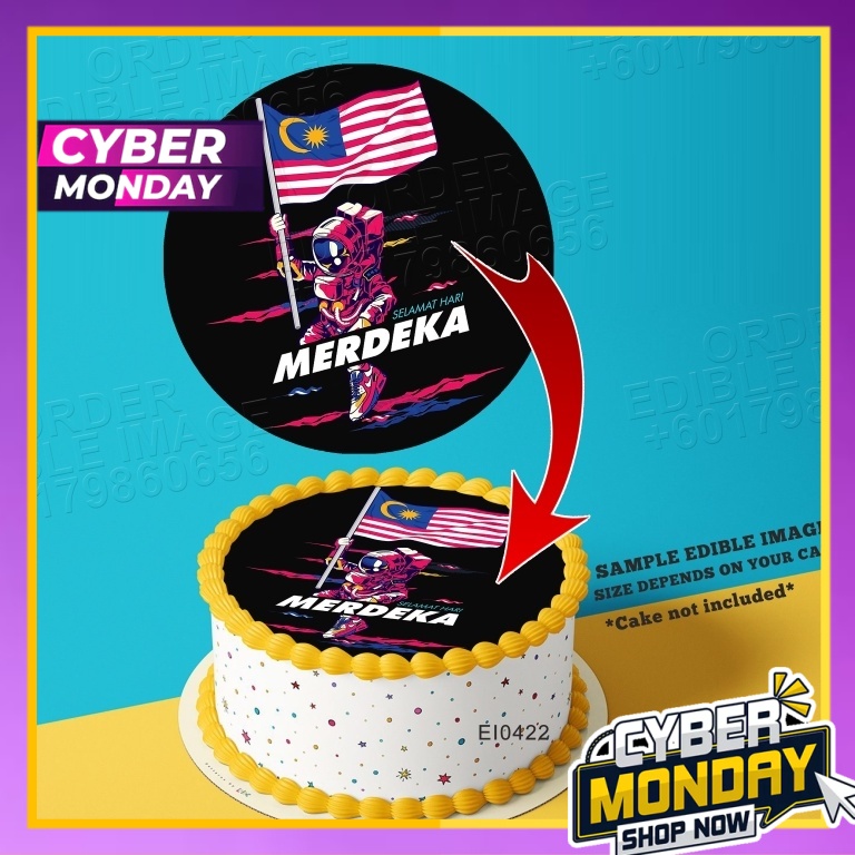 Printing EI Hari Merdeka 5 Edible Image Print Cake Photo Icing Paper ...
