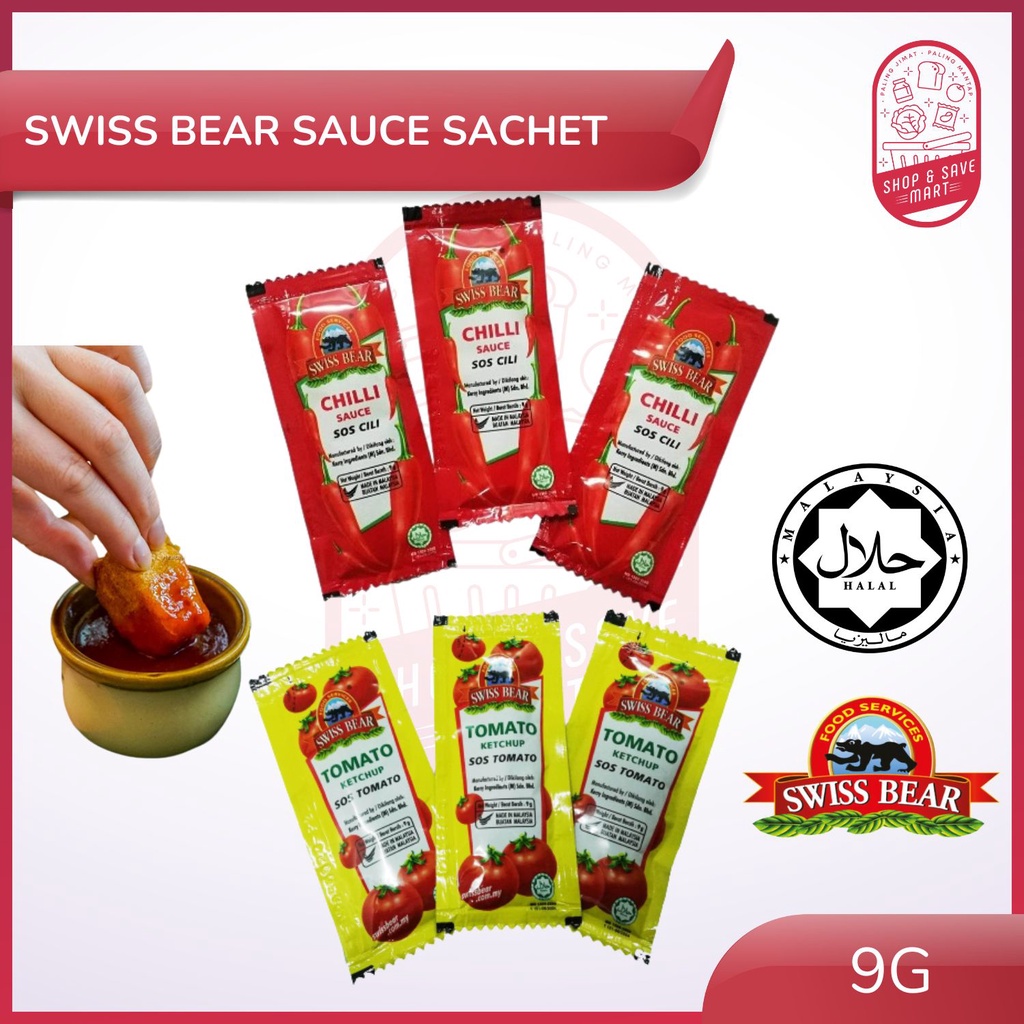 [HALAL CERTIFIED] Swiss Bear Chili Sauce Sachet 9g - 10 sachet x 9g ...