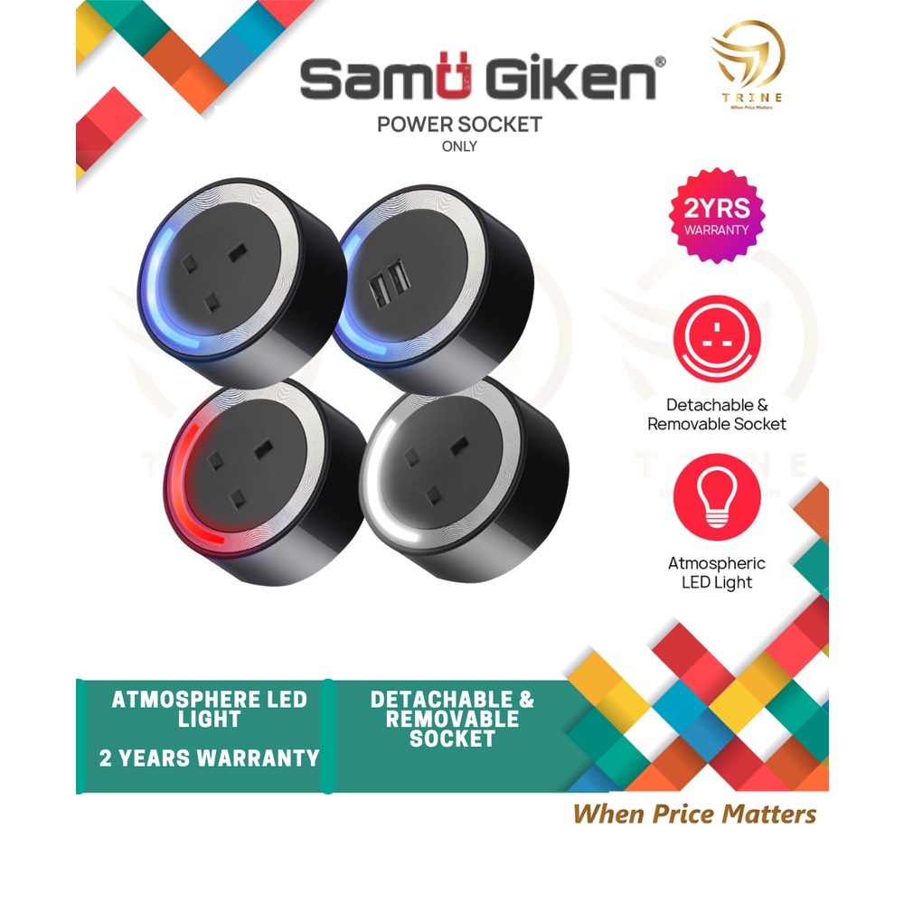 Samu Giken Removable 3 Pin Power Socket / USB Socket, Model: PS3P | Shopee Malaysia