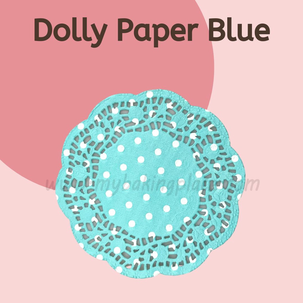 Blue Doyley Paper Dolly Paper Food Cover Kuih Bakar Doily Paper Kertas ...