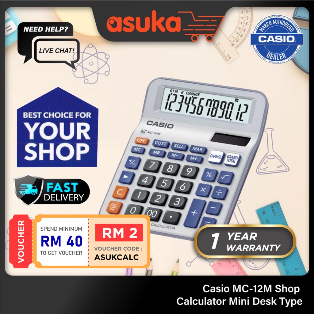 [Profit Margin Calculation] Casio MC-12M Shop Calculator Original ...