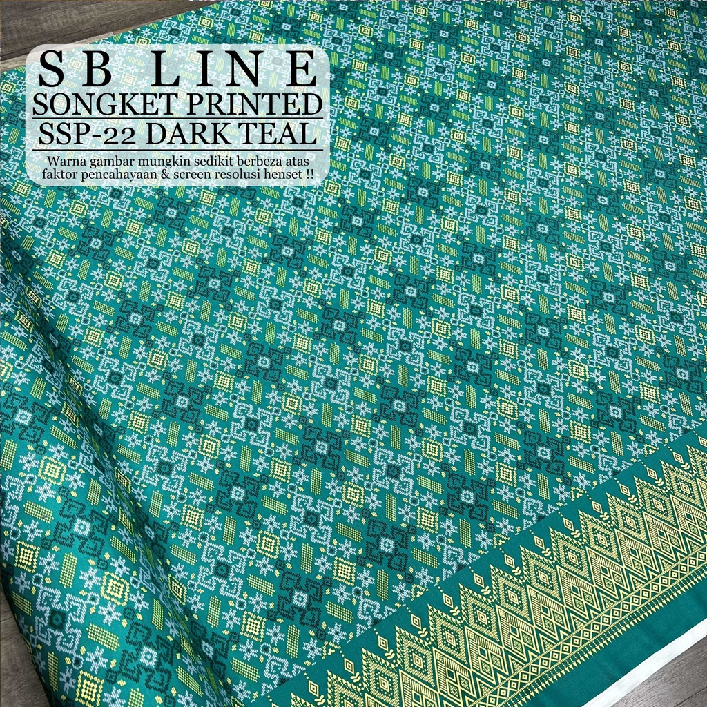 Kain Songket Printed SB Line Cotton Lavenzi Lavinzi Silk De Japan Kain ...