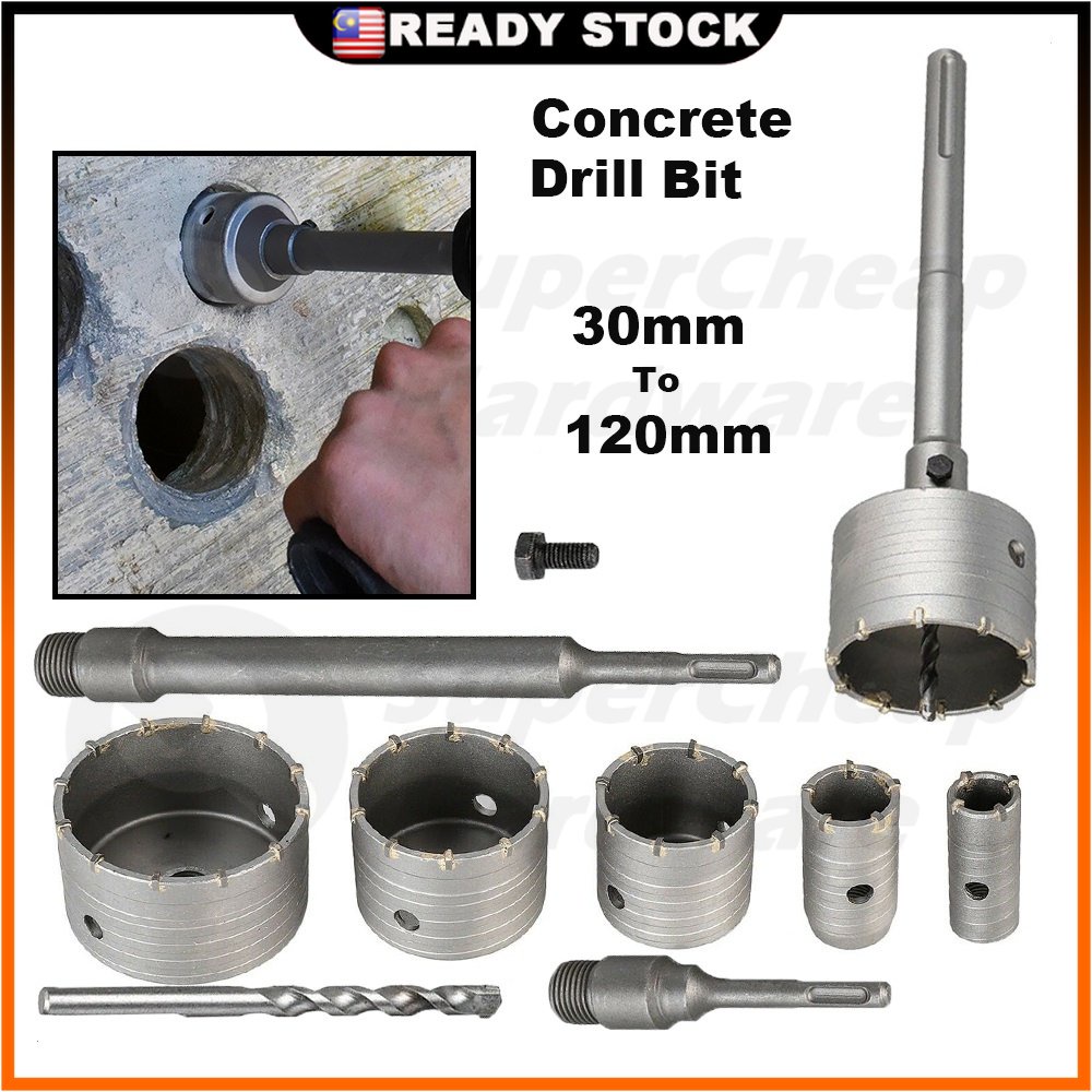 Tungsten Carbide Concrete Hole Saw Wall Drill Bit Core Cutter Cement ...