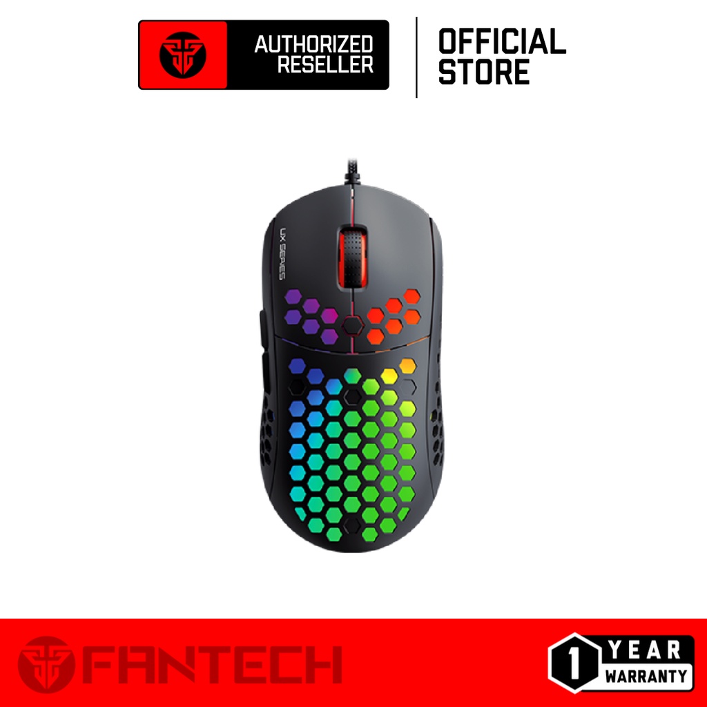 Fantech UX2 Hive 12000 DPI Honeycomb Shell RGB Marco Gaming Mouse ...