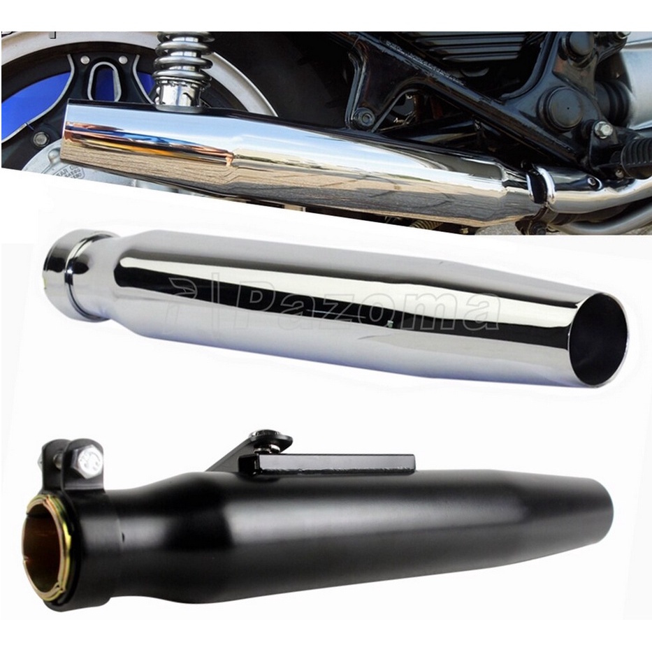 Universal Vintage Motorcycle Slip On Tapered Exhaust Pipe Muffler For ...