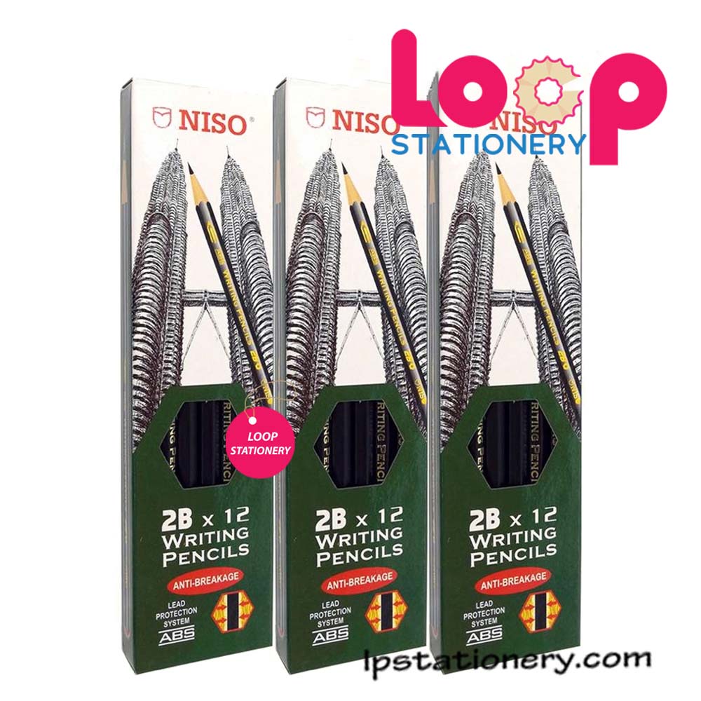Niso 2B Writing Pencil Hexagon (12pcs/box) | Shopee Malaysia
