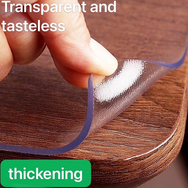 2mm Thick PVC Table Mat ALAS MEJA PLASTIK Transparent Waterproof PVC ...