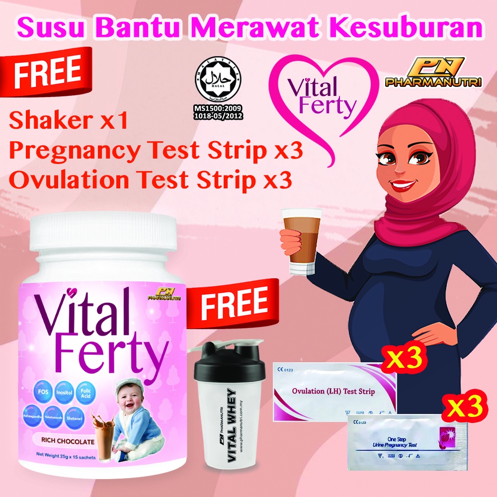 Vital Ferty Susu Ikhtiar Hamil 15 Sachet | Maternity | Mengandung ...
