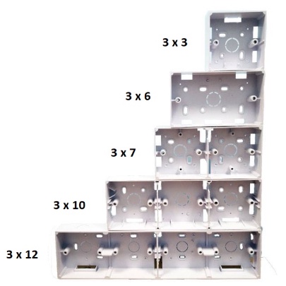 PVC Nut Box Surface Type/ Switch Base/ Box Socket Switch Box 3x3 / 3X6 ...