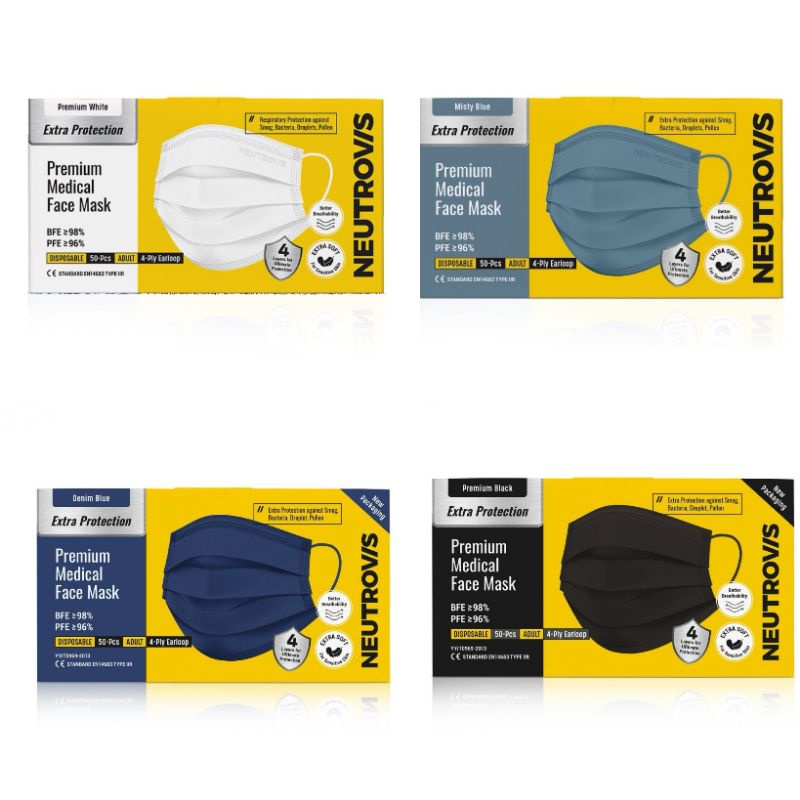 Neutrovis Extra Protection Premium Series 4-ply Medical Face Mask ...