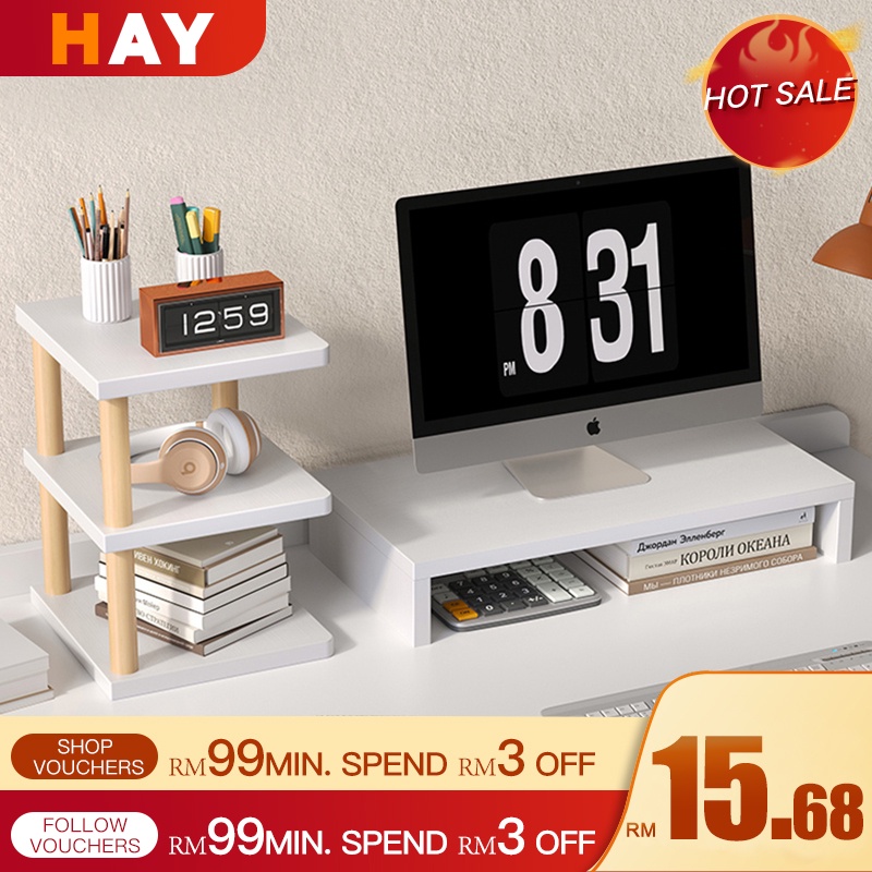 Desktop Organizer Tabletop Bookshelf Bookcase Office Storage Rack ...