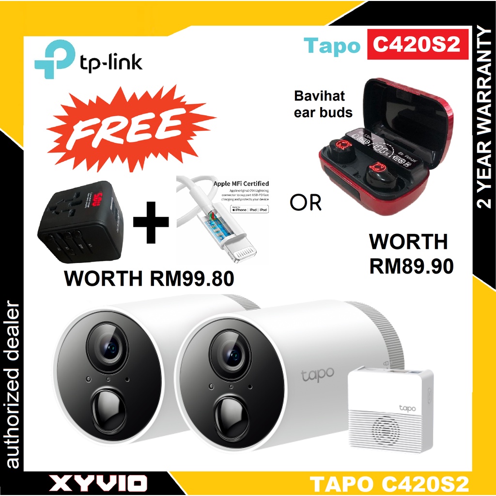 OFFER!!!!!! TP-LINK TAPO C420S2 2K QHD with built-in 5200mAh battery ...