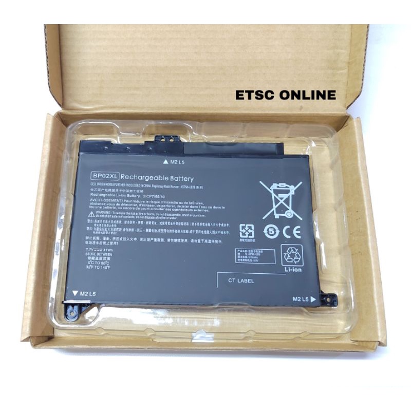 Battery HP BP02XL Pavilion 15-AU 15-AW TPN-Q175 TPN-Q172 HSTNN-UB7B ...