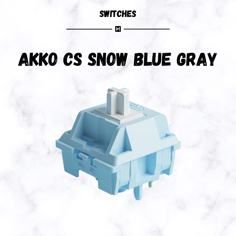 AKKO CS Snow Blue Gray Switch | Linear Switch | PCMOD x KEYMOD | Shopee ...
