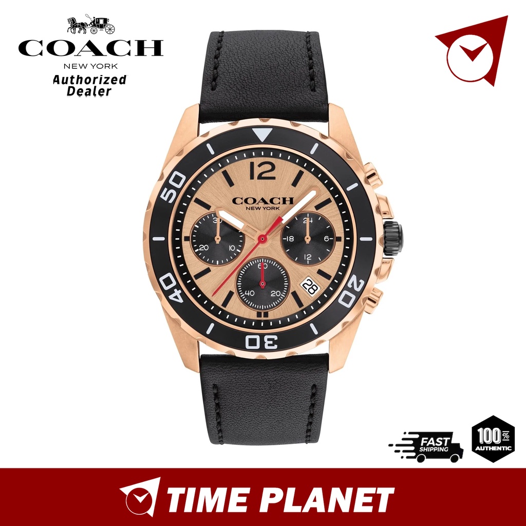 Coach Kent Chronograph Rose Gold Dial Men's Watch 14602559 | Shopee ...