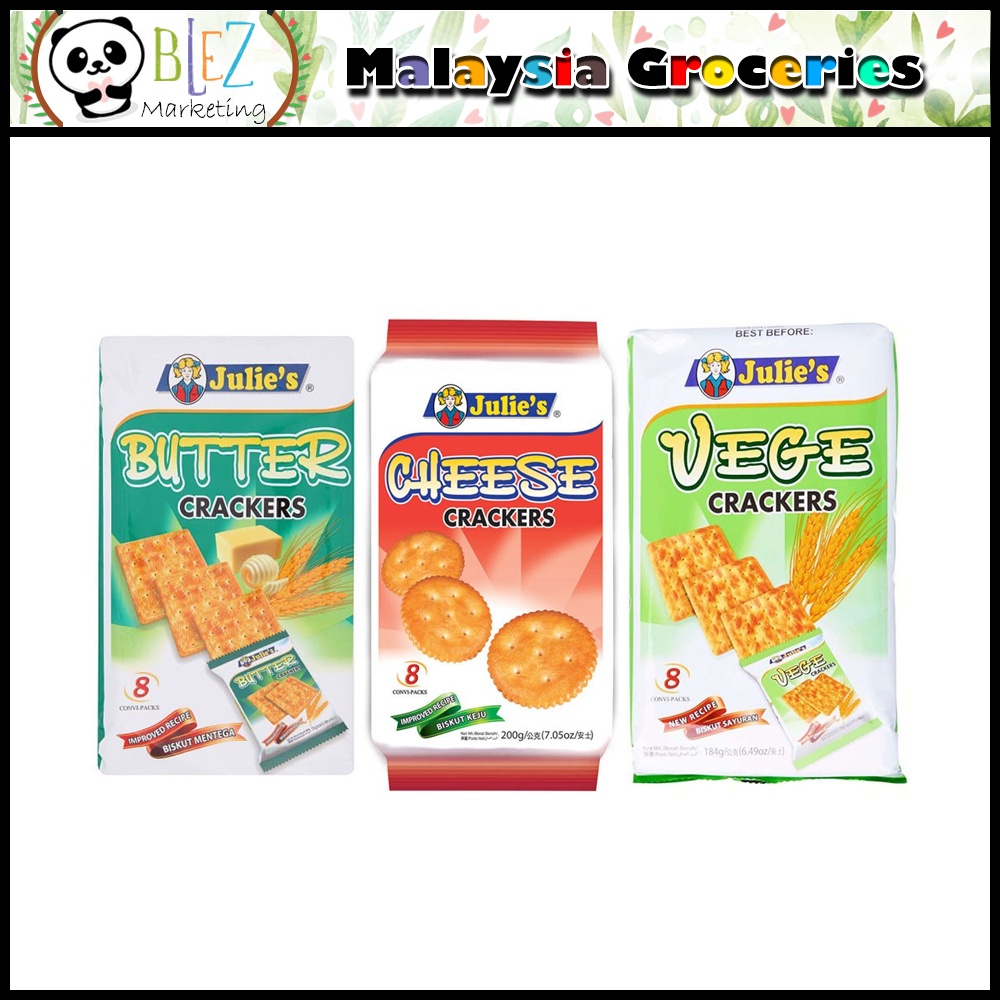 Julie's 8 Convi-Packs (Butter Crackers / Cheese Crackers / Vege ...