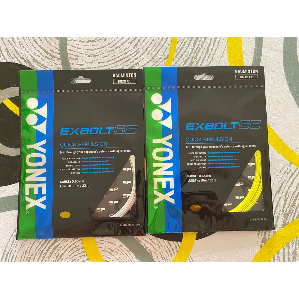 YONEX EXBOLT 65 (MADE IN JAPAN) (0.65MM) | Shopee Malaysia
