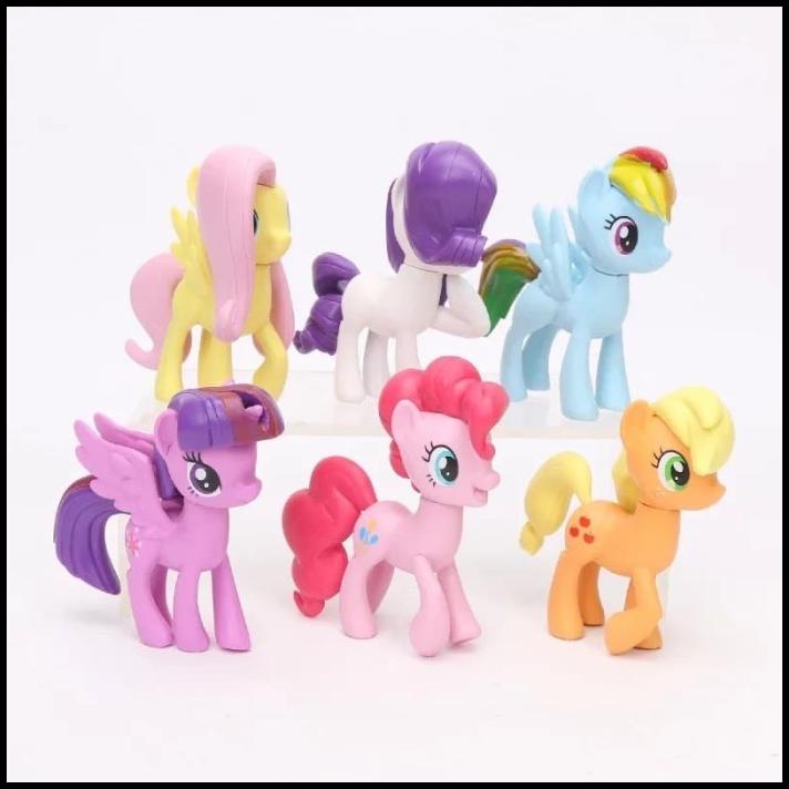My Little Pony Figure Set Of 6 Pcs Large Size 9cm Action Figure Topper ...