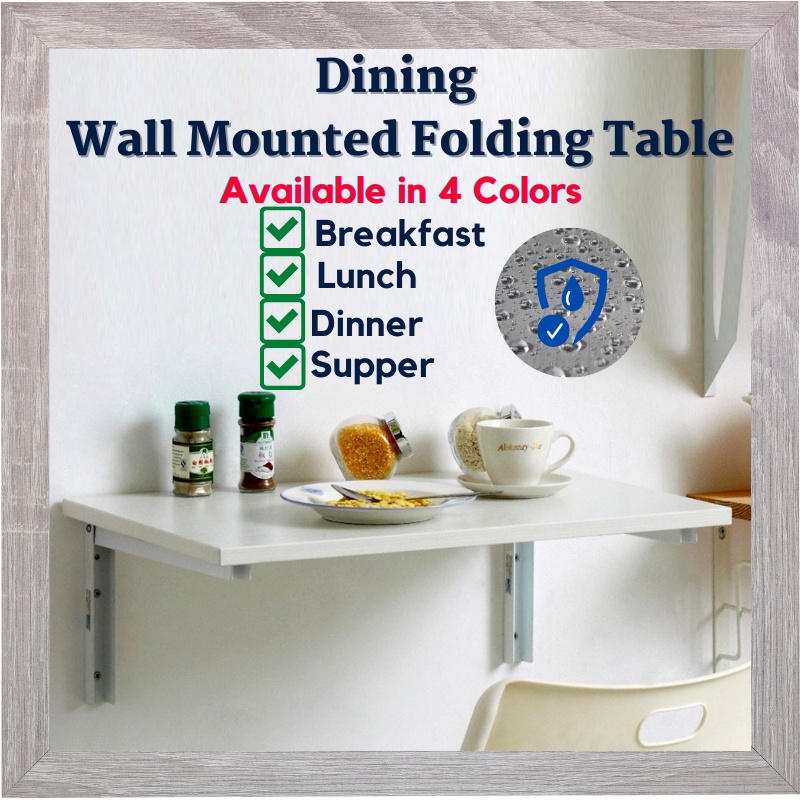ALife Meja Makan Dinding Lipat Foldable Wall Mounted Folding Table for ...