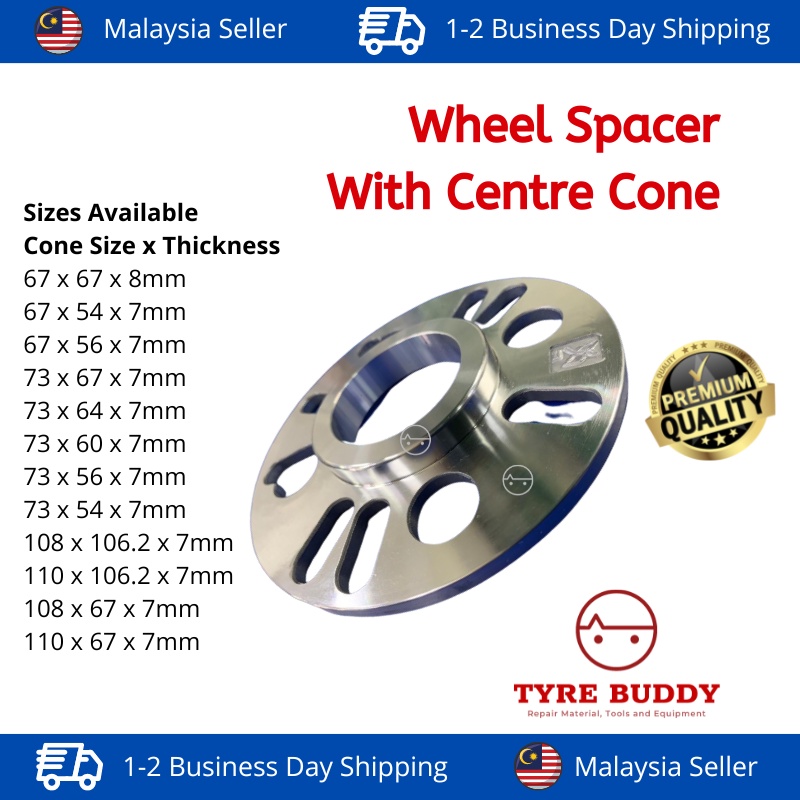 Universal Wheel Spacer with Centre Cone; Proton; Toyota; Honda; Perodua ...