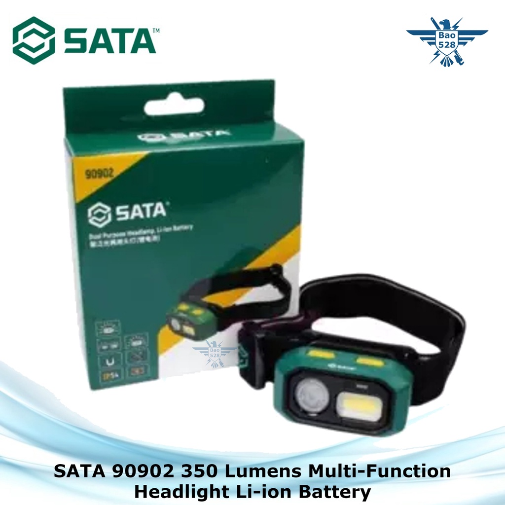 SATA 90902 350 Lumens Multi-Function Headlight Li-ion Battery | Shopee ...
