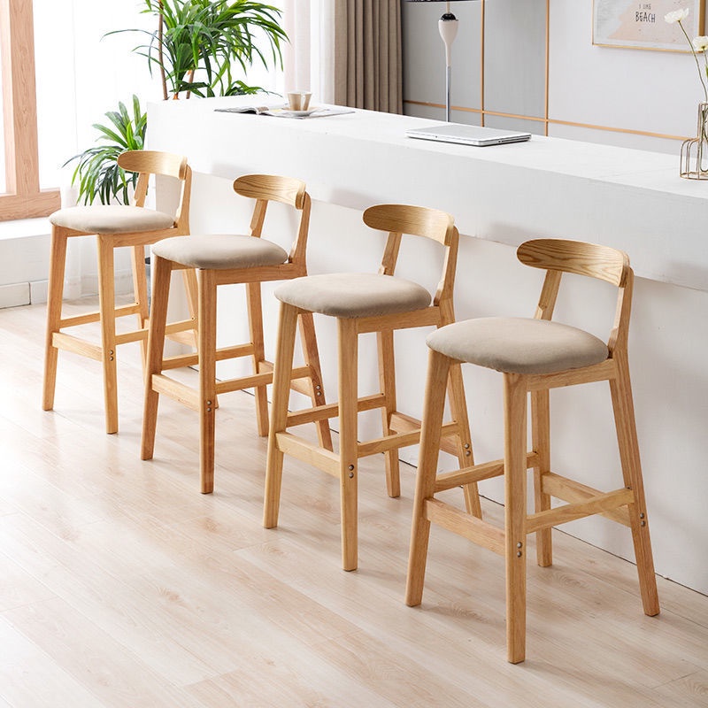 hot new 100%Solid Wood Bar Counter Stool Wooden Dining Island Cafe ...