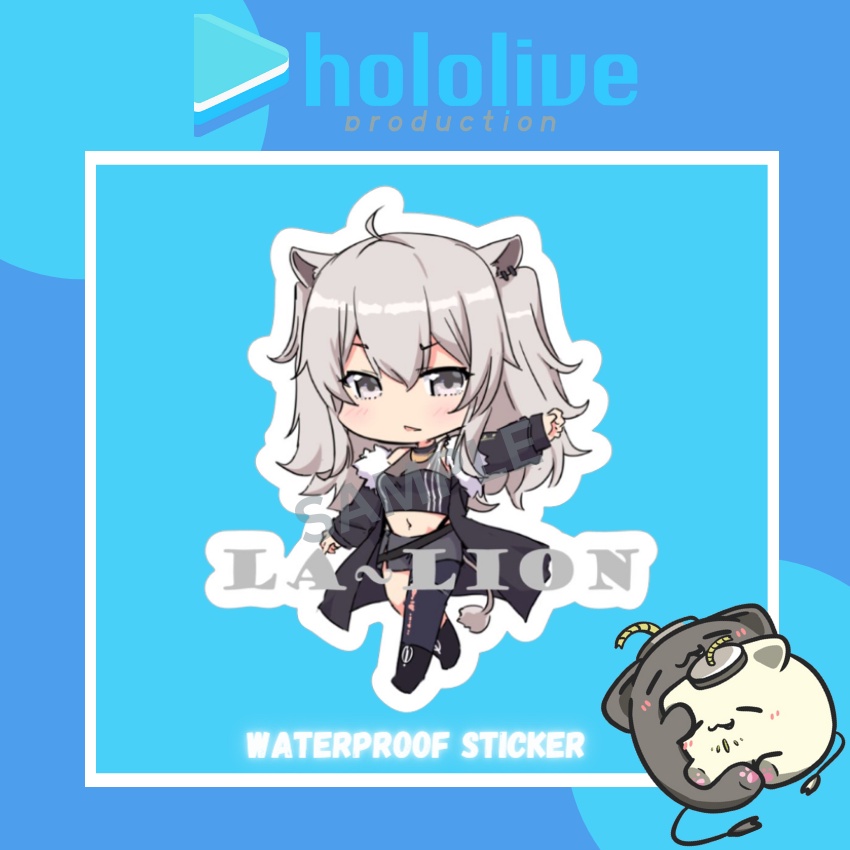 Hololive JP Chibi Shishiro Botan sticker 7cm Waterproof Sticker ...