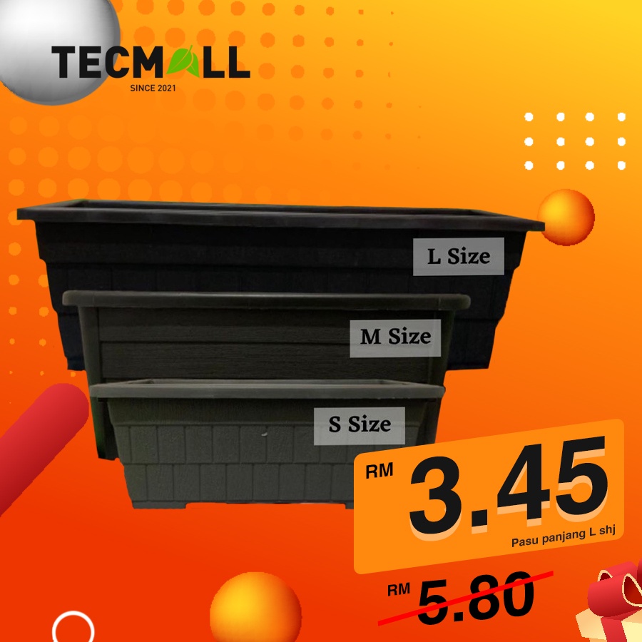 Pasu Bunga Panjang Berkualiti| Pasu Plastik Berkualiti /Pasu Plastik ...