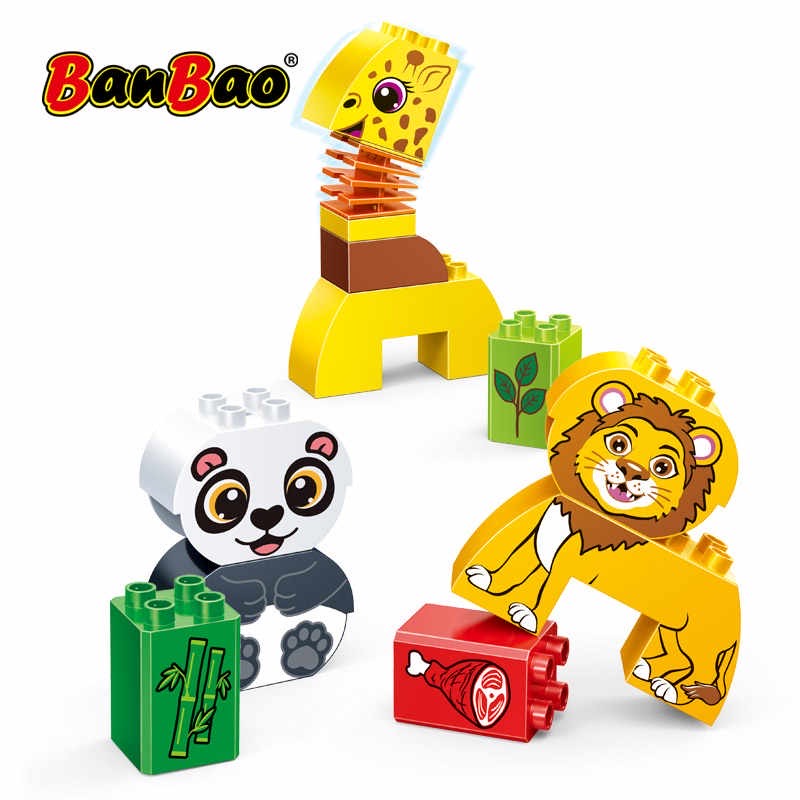 [Ready Stock] BANBAO Blocks Zoo Animals Big Blocks for Kids Learning ...