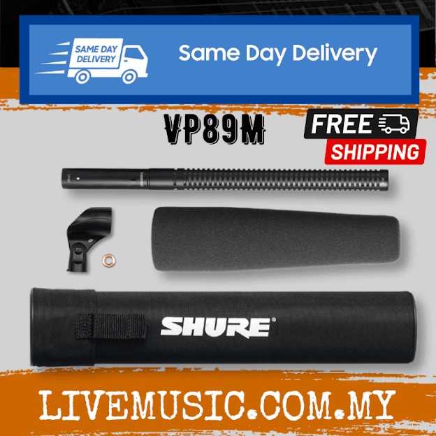 Shure VP89M Shotgun Condenser Microphone - Medium ( VP-89M / VP 89M ...