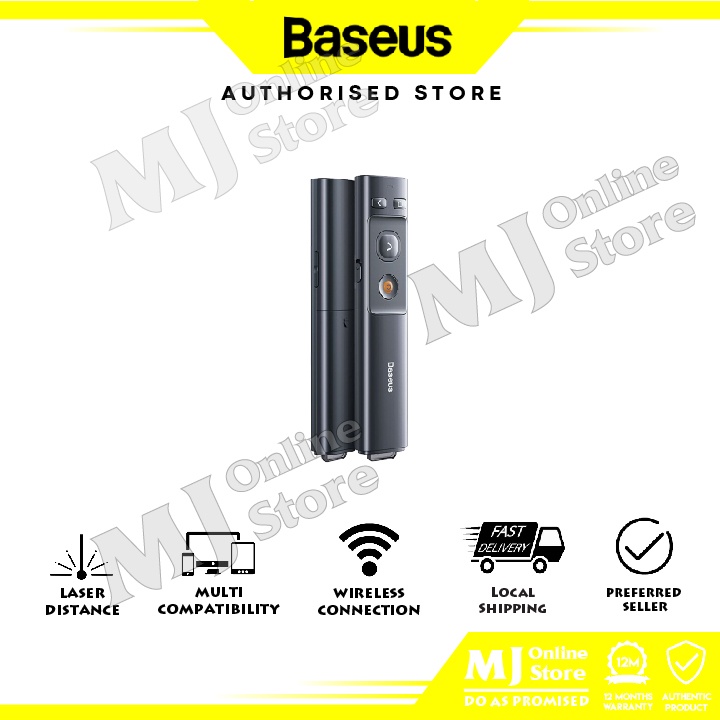 Baseus 2.4G Wireless Presenter Laser Pointer Wireless Remote Controller ...