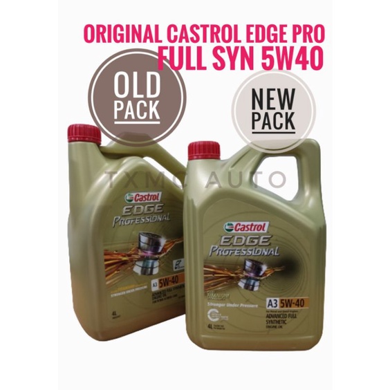 ORIGINAL CASTROL EDGE PROFESSIONAL A3 5W-40 FULLY SYNTHETIC ENGINE OIL ...