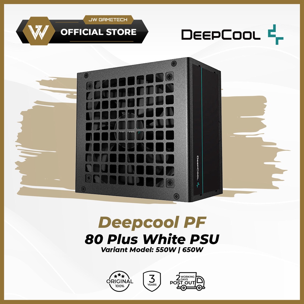 Deepcool PF 80 Plus White PSU - PF550 550W | PF650 650W | Shopee Malaysia