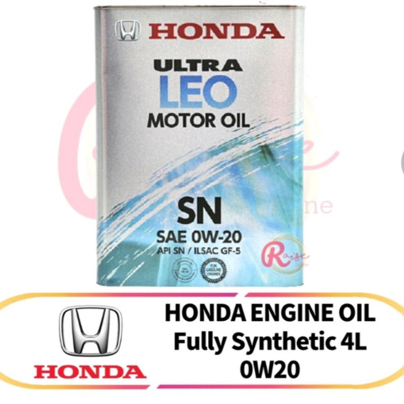HONDA ULTRA LEO SN 0W20 0W-20 ENGINE OIL 4LITER MADE IN JAPAN | Shopee ...