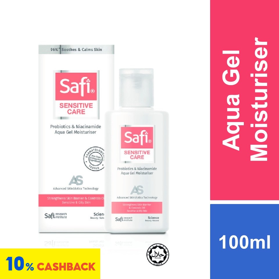 Safi Sensitive Care Probiotics & Niacinamide Aqua Gel Moisturiser 100ml ...
