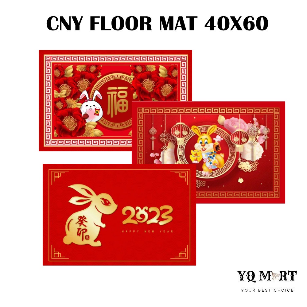 CNY Floor Mat 40X60/Door Mat Year of the Rabbit/Permaidani Tahun Baru ...