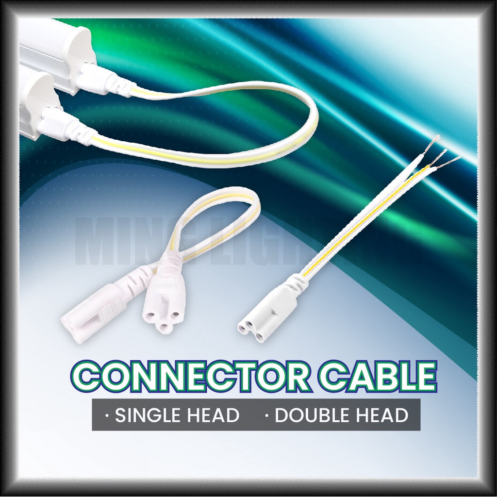 LED T5 Connector Cable 2 3 Pin Tube Light Corner Joint Single Double ...