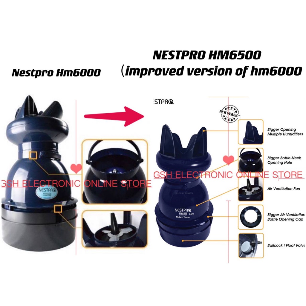 Nestpro HM6500 Humilifier (Improved Version Of HM6000) | Shopee Malaysia