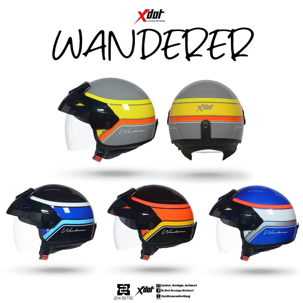 G118 XDot Semi Jet Wanderer / SIRIM MALAYSIA / SINGLE VISOR / Demi Jet ...
