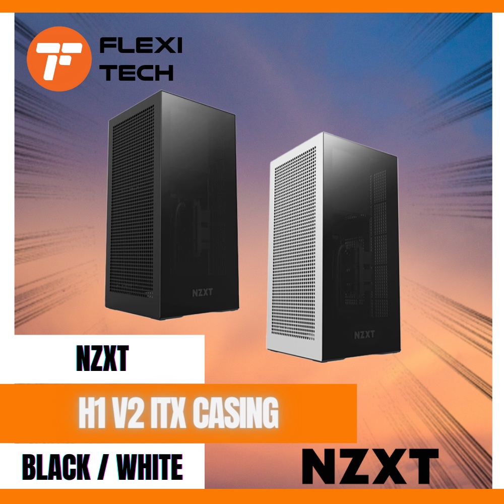 Flexi Tech NZXT H1 V2 ITX Case Compact Mini-ITX w/ AIO, PSU, and Gen 4 ...