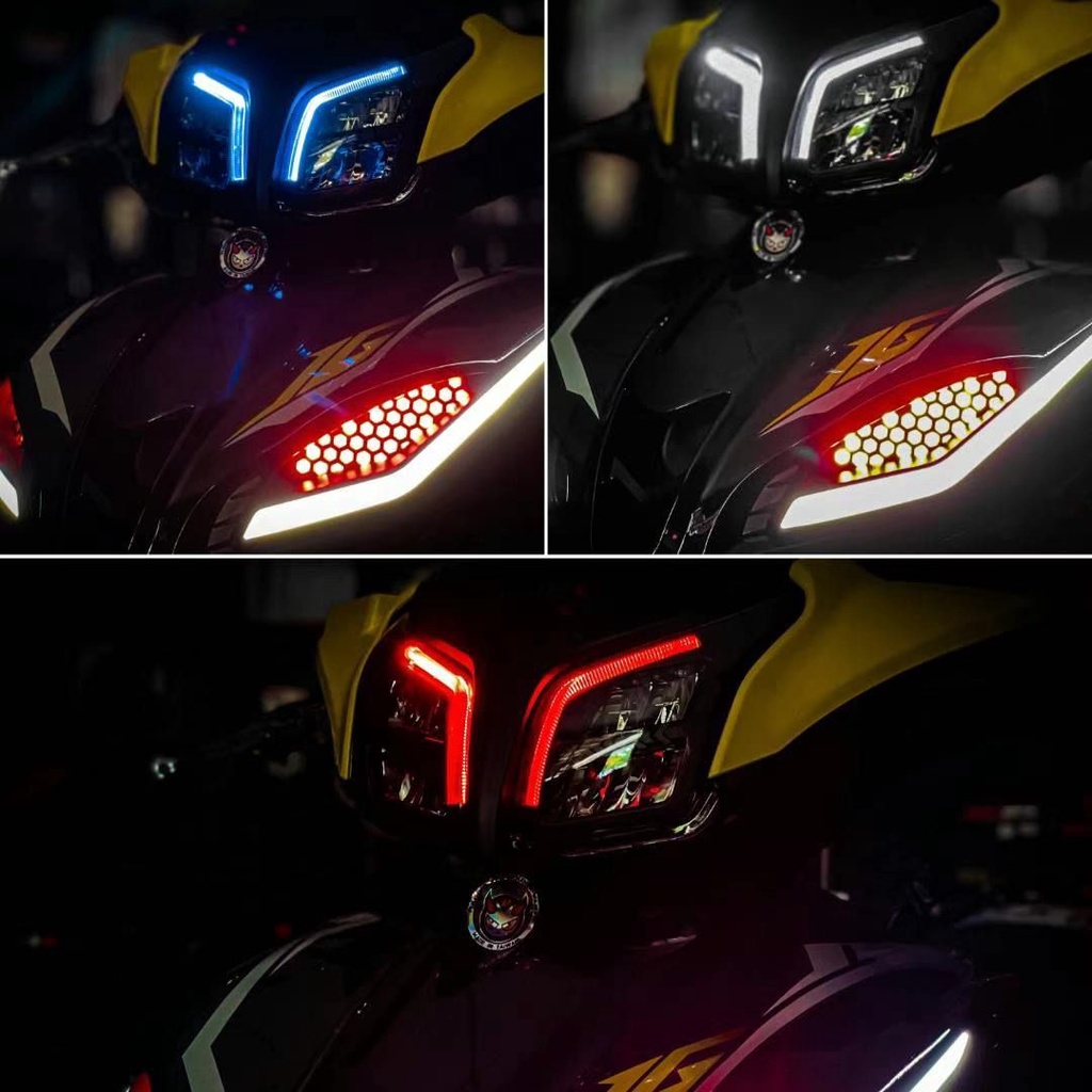 DYNOPRO SRL115 FI LAGENDA 115 FI LED DYNOPRO XTRACK HEAD LAMP SMOKE ...