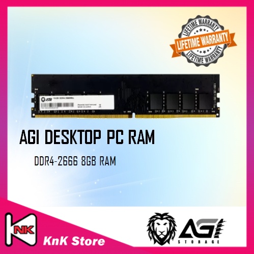 AGI PC RAM 8GB DDR4 2666Mhz (Long-Dimm) | Shopee Malaysia