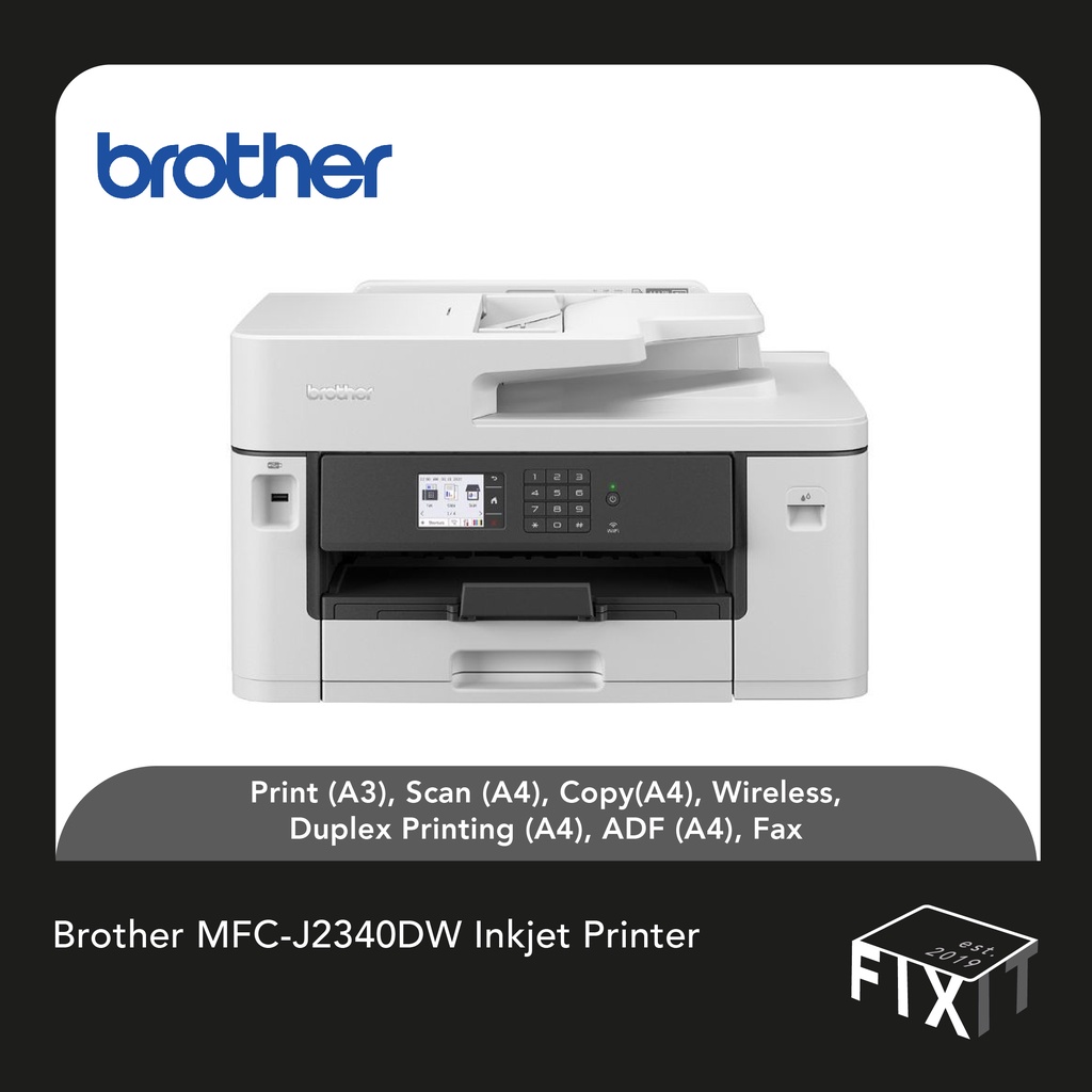 BROTHER MFC-J2340DW (WIRELESS) A3+ DUPLEX INKJET AIO PRINTER | Shopee ...
