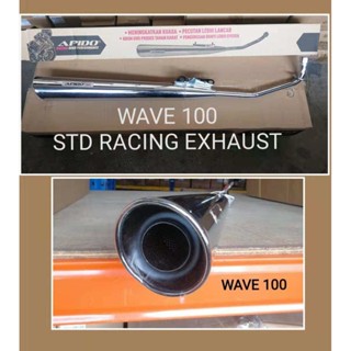 WAVE 100 APIDO STANDARD RACING EXHAUST PIPE PNP SYM E BONUS 110 ...