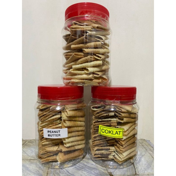 Kuih Sepit - Crunchy kapit (Original, Coklat & Peanut butter) | Shopee ...